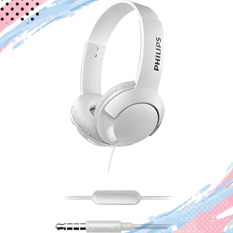 Fone Headphone Philips Bass+ SHL3075WT/00 - com Microfone Branco ...
