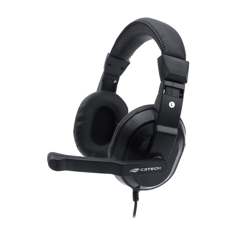 Fone Headset Gamer Com Microfone C3 Tech PH-G12BK Preto - Headset Gamer ...