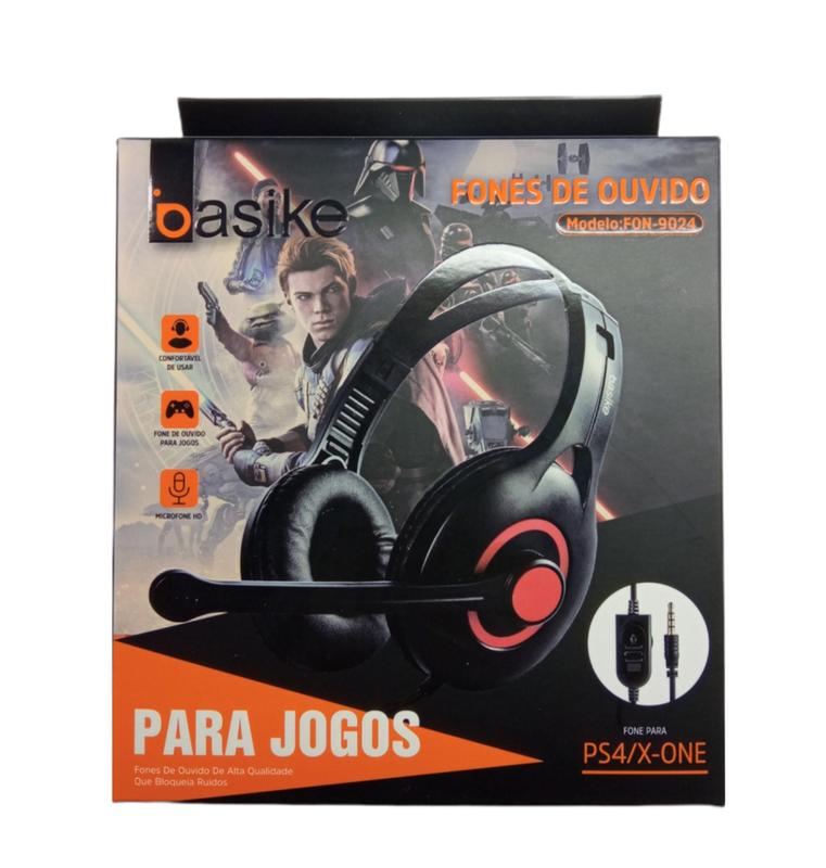 Fone Ouvido Basike Gamer Fon- 9024 Microfone Alta Qualidade - Fone de Ouvido Gamer - Magazine Luiza