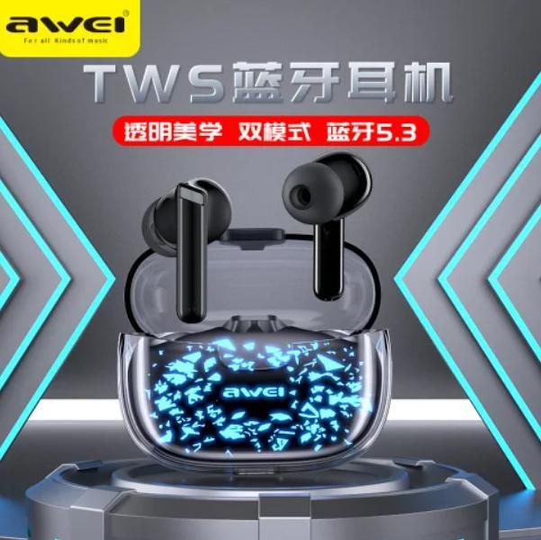 Fone Ouvido Gamer Bluetooth V5.3 IPX6 latency AWEI T52 PRO - Fone de ...