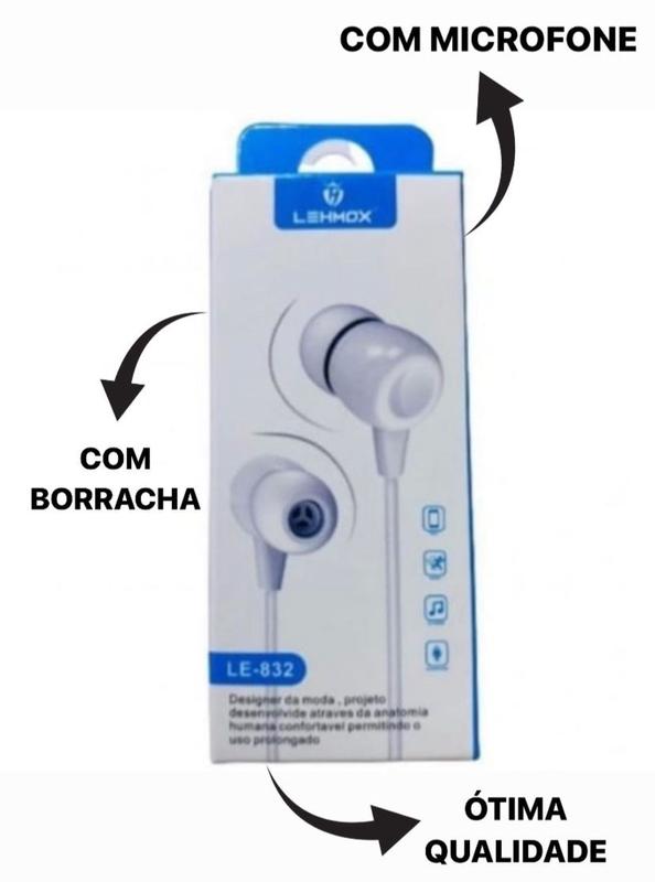 FONE SIMPLES LEHMOX (30 unidades) - Fone de Ouvido com Fio - Magazine Luiza