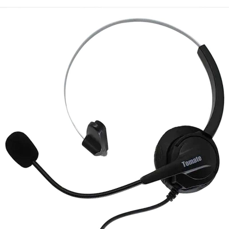 Fone Telefone Headset Fixo Fio Atendimento RJ9 Port Microfone - TOMATE ...