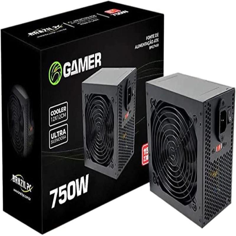 Fonte ATX 750W Real Brazil PC BPC-7400-B 24 Pinos Preto - BrazilPC ...