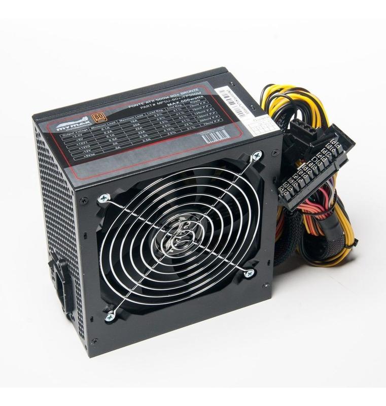Fonte Atx Mymax 500w 80 Plus Pfc Bronze 8 Pinos - Fonte de Alimentação ...