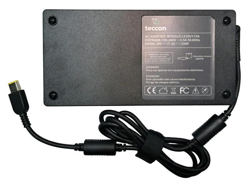 Fonte Carregador Notebook LENOVO 20V 11.5A PINO USB 230W - Teccon ...