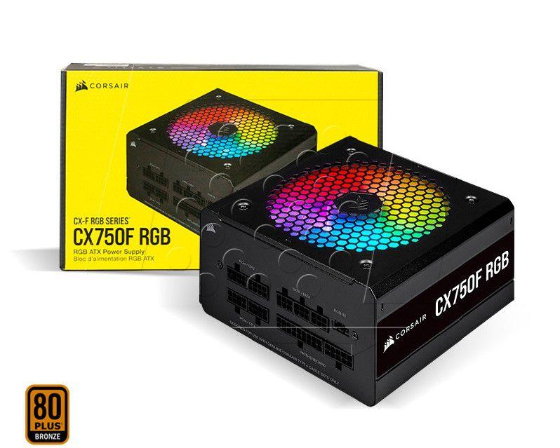 Fonte Corsair ATX 750W 80 Plus Bronze Full Modular CX-750F RGB Black ...