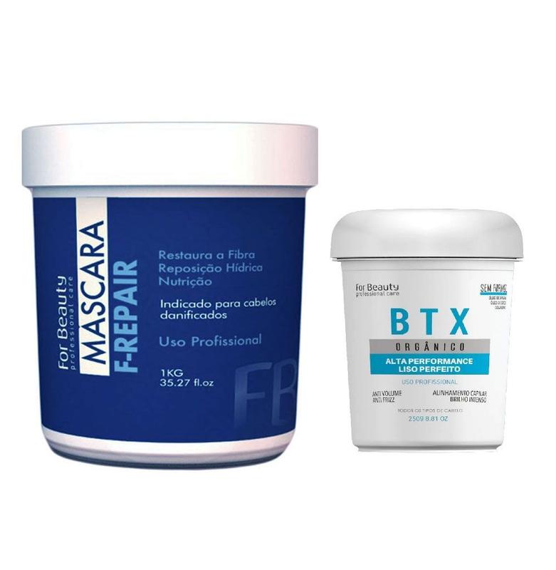 For Beauty BTX Capilar Orgânico 250g + Máscara Máscara de Nutrição F ...