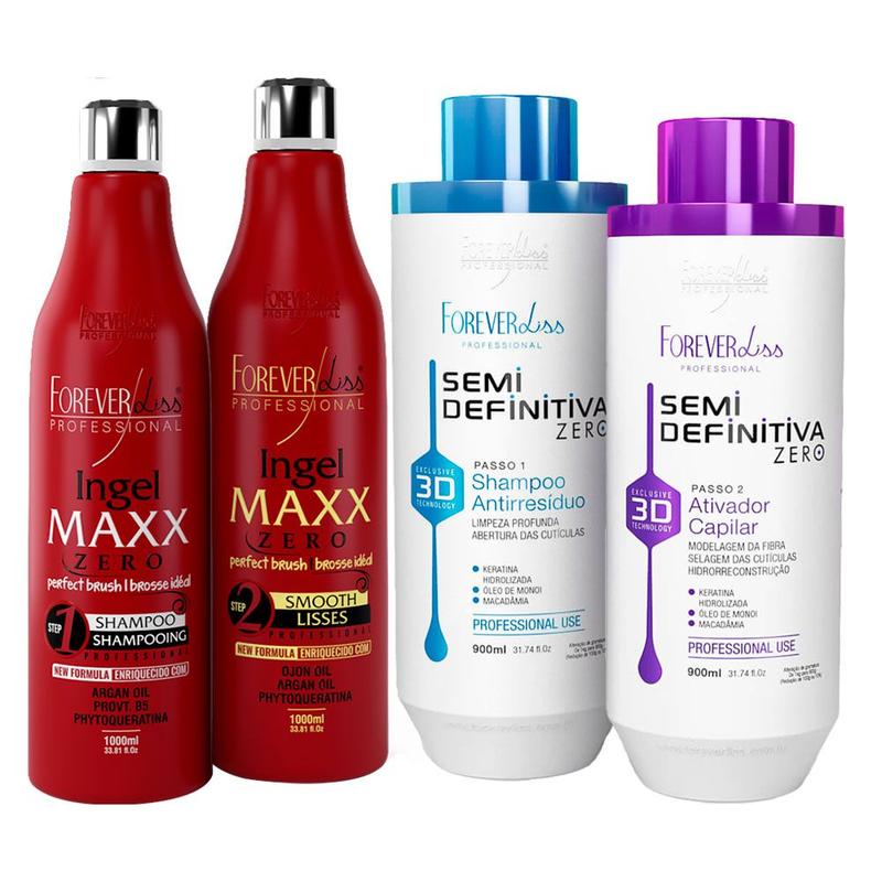Forever Liss Semi Definitiva 3D 2x900ml + Ingel Maxx Organic 2x1000ml ...