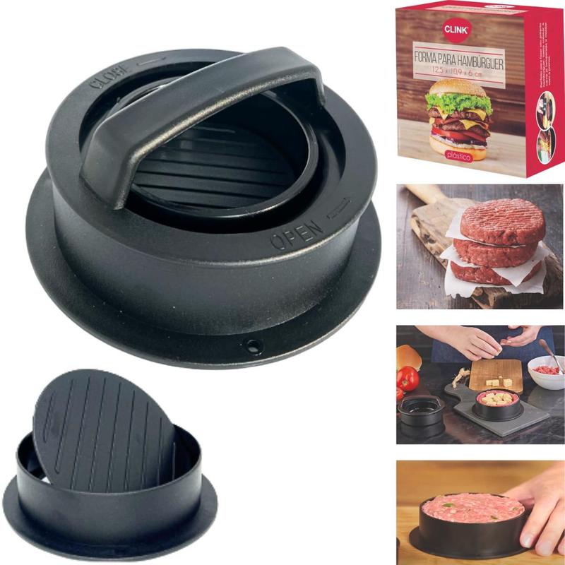 Forma Bife Hamburguer Modelador Artesanal Recheado Gourmet - Clink ...