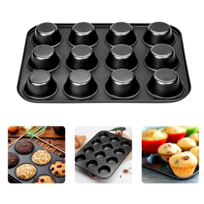 Forma Cupcake Muffin Aço Carbono Reutilizável Pão Mel Queijo - Wellmix ...