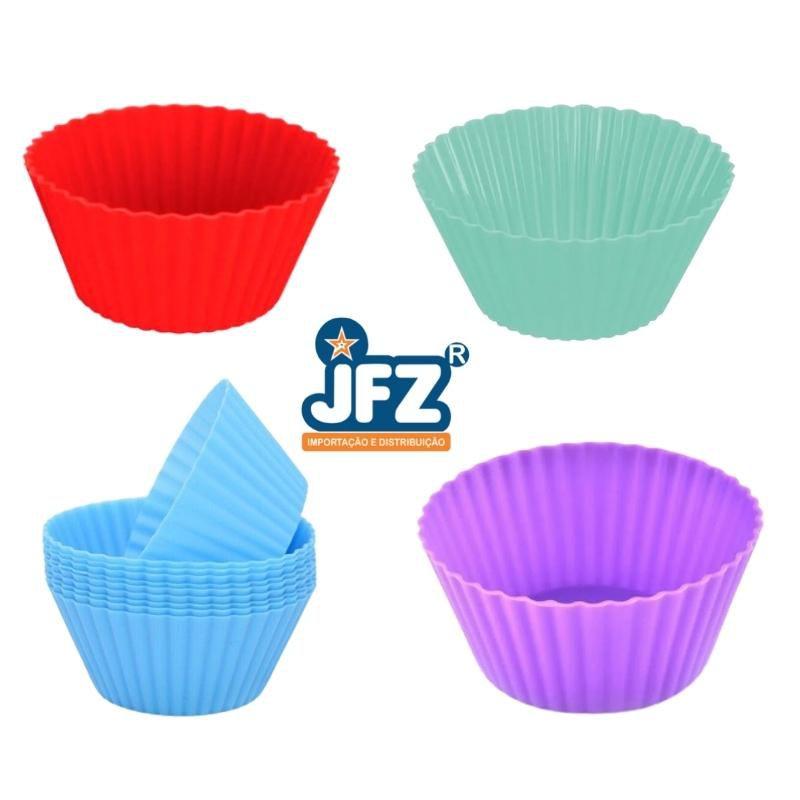 Forma cupcake silicone média 7 cm c/ 6 pçs 7 x 3,5 cm - JFZ IMPORT ...