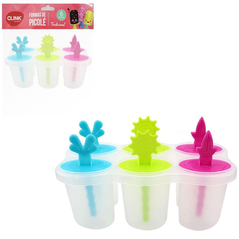 Forma de plastico para picole com 6 cavidades 18,5x7,5x12cm - CLINK ...