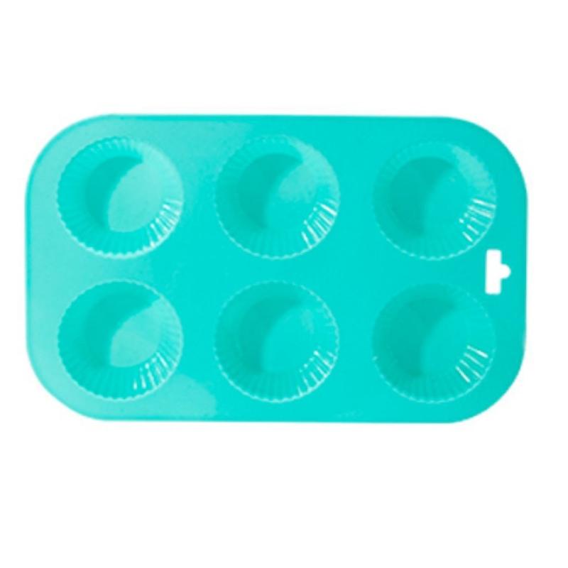 Forma De Silicone Para Cupcake Muffin 6 Cavidades - arthouse - Formas e ...