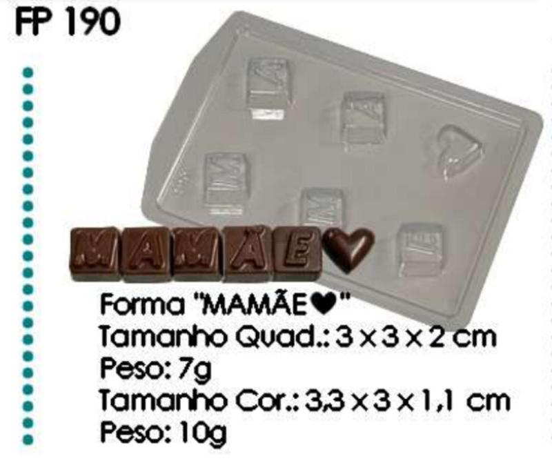Forma Especial (3 partes) para Chocolate Crystal Forming Mamãe (FP190 ...