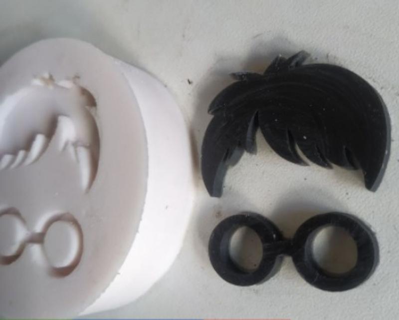 Forma Molde de Silicone Harry Potter c/ 2 Cavidades - AleArts - Formas ...