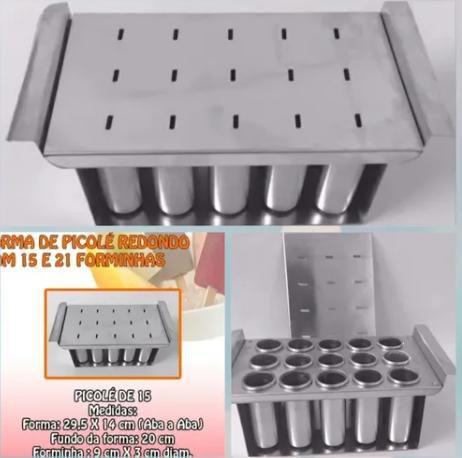 Forma para picole redondo c 15 (alum) - SILPAN FORMAS - Forma de Picolé ...