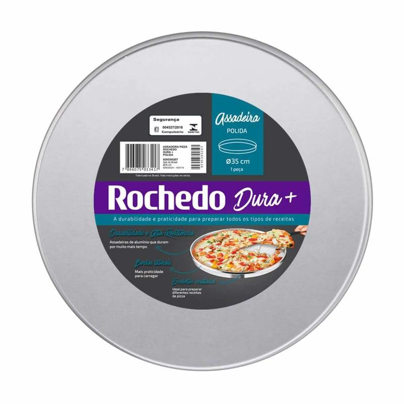 Forma Para Pizza Rochedo Dura Mais Polida 35 cm - FPPIR3B - Formas e ...