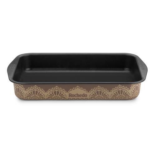 Forma retangular funda 2,7l revestida receita no fundo - Rochedo ...