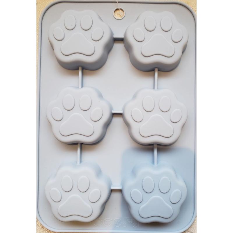 Forma silicone -modelo patinha- bolo e chocolate - Daiso - Forma de ...