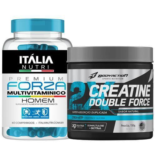 Forza Multivitamínico Homem + Creatina Double Force 150G - Body Action ...