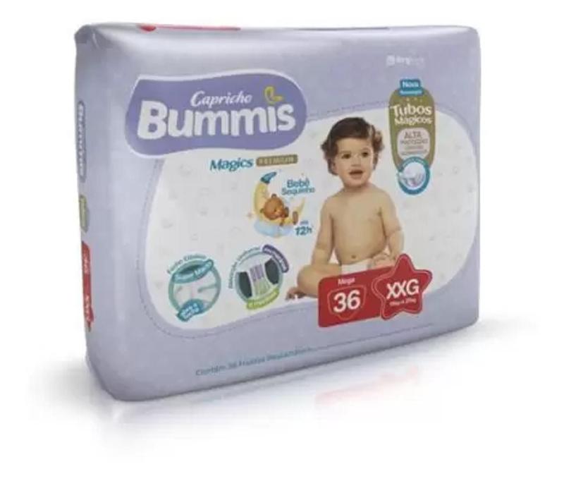 Fralda bummis magics premium tubos mágicos xxg 36und - 15kg a 25kg ...