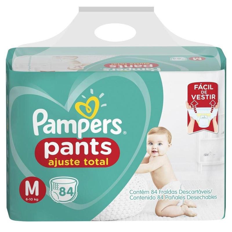 Fralda descartável pampers confort sec pants m com 84 unidades - Fralda ...