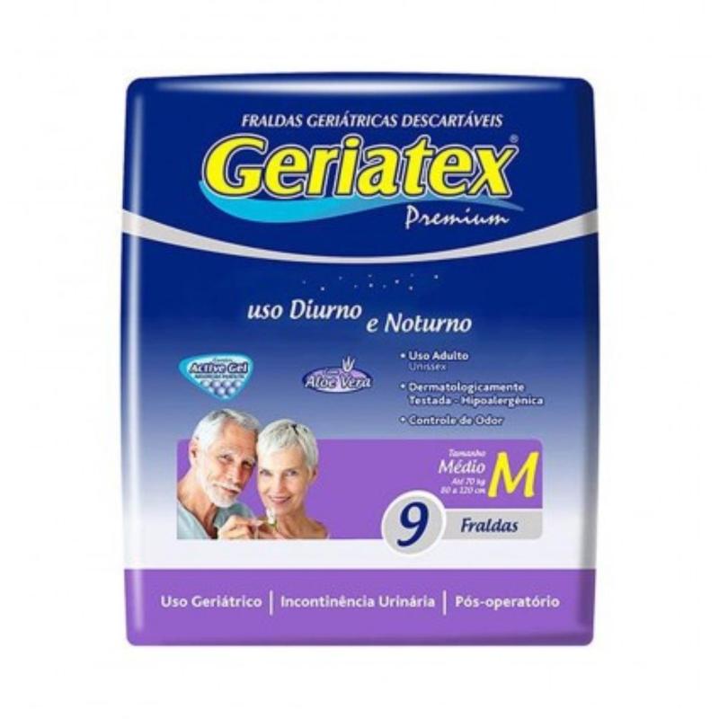 Fralda Geriatex Premium Tamanho M com 9 Unidades - Fralda Geriátrica ...