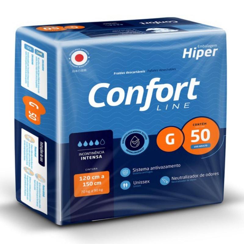 Fralda geriátrica Confort Line G 50 unid - Fralda Geriátrica - Magazine ...