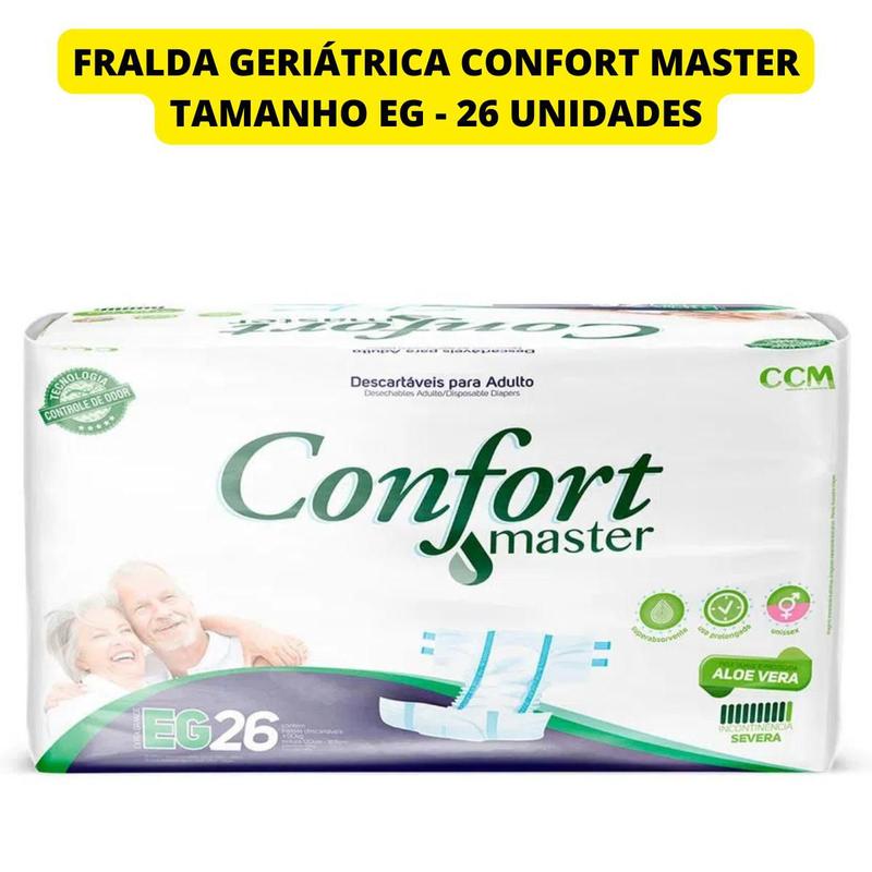 Fralda Geriátrica Confort Master Tamanho EG - Original Nfe - Fralda ...