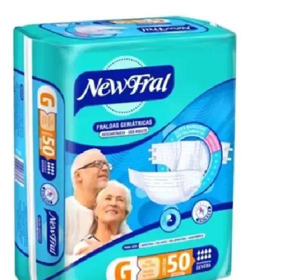 Fralda Geriátrica New Fral G pacote com 50 - Fralda Geriátrica ...