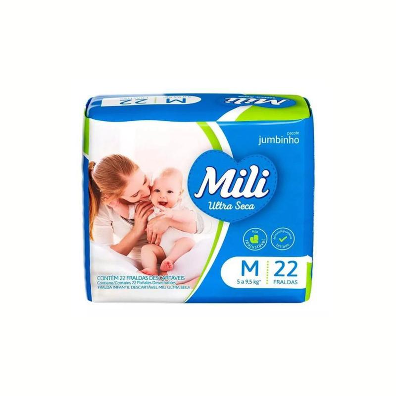 Fralda Mili Ultra Seca Jumbinho M 22 unidades - Mili - Mili Sa - Fralda ...