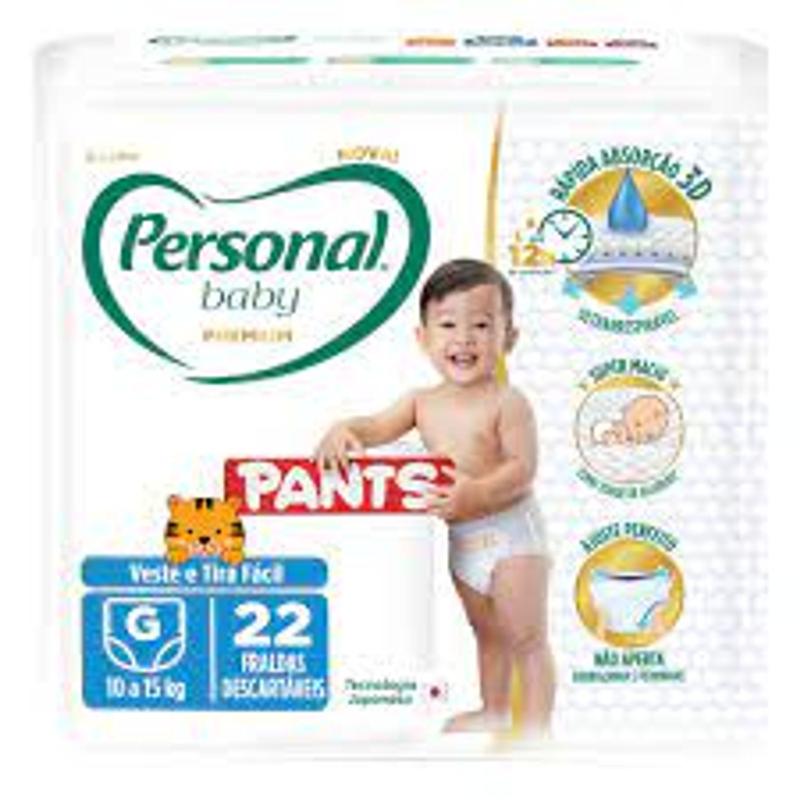 Fralda Personal Baby Premium Pants Jumbo 1 Pacote Tamanho G Com 22 ...
