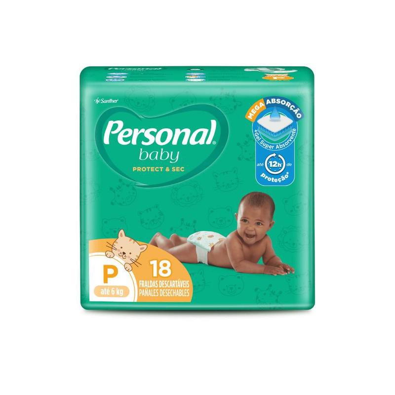 Fralda Personal Soft Protect Jumbinho Tamanho P com 18 unidades - Até ...