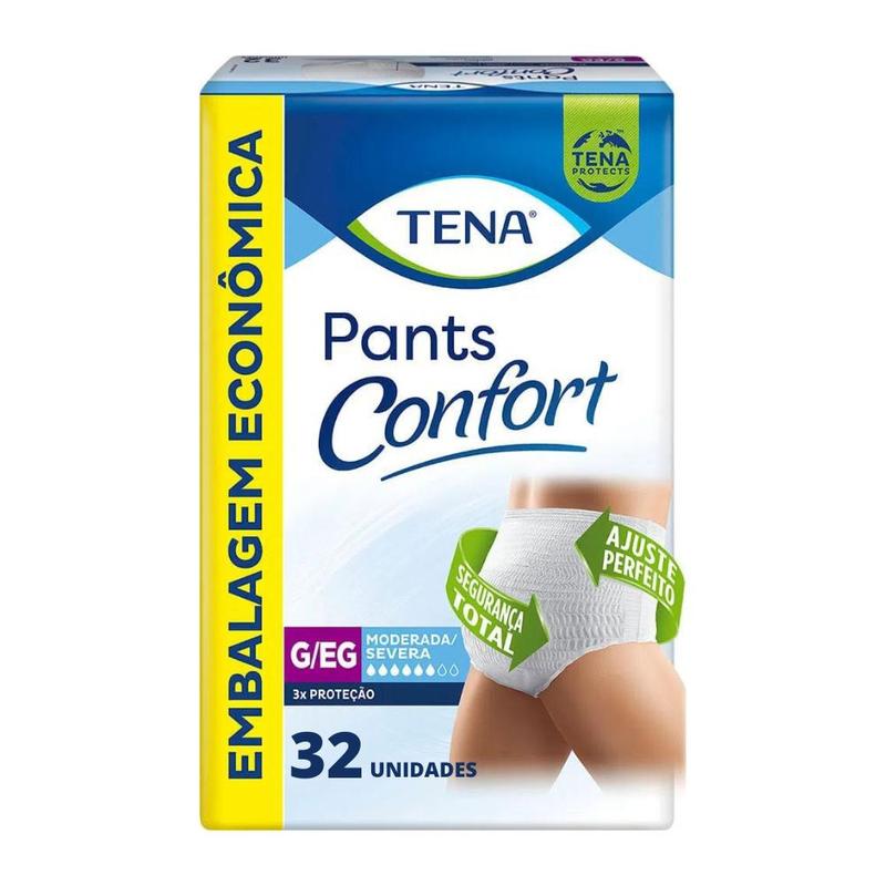 Fralda Tena Pants Confort Embalagem Econômica C/32 Tamanho:G/EG c/32 ...