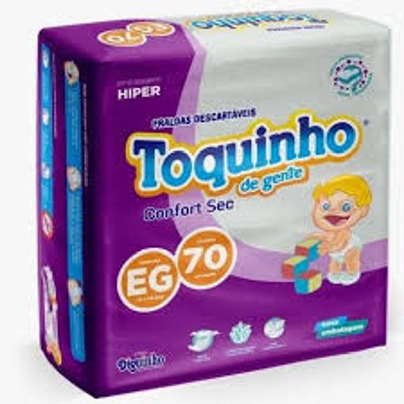 Fralda Toquinho confort sec EG com 70 unidades - Diguinho - Fralda ...