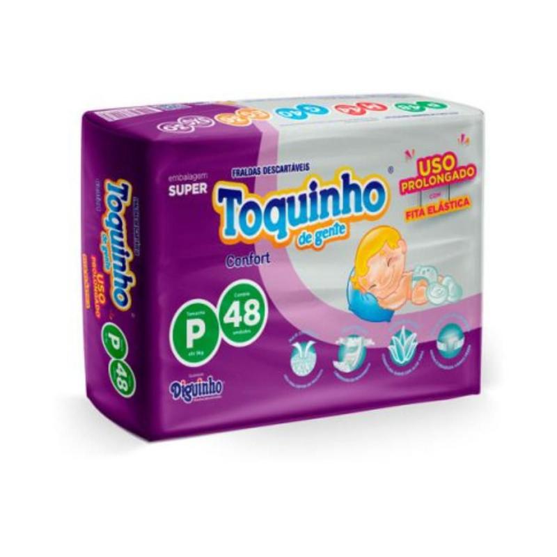 Fralda Toquinho De Gente Pacote Super Tamanho P 48 Un - Diguinho ...