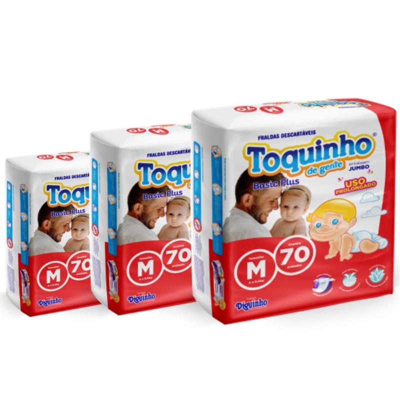 Fralda toquinho de gente tamanho M 3 Pacotes - Diguinho - Fralda ...