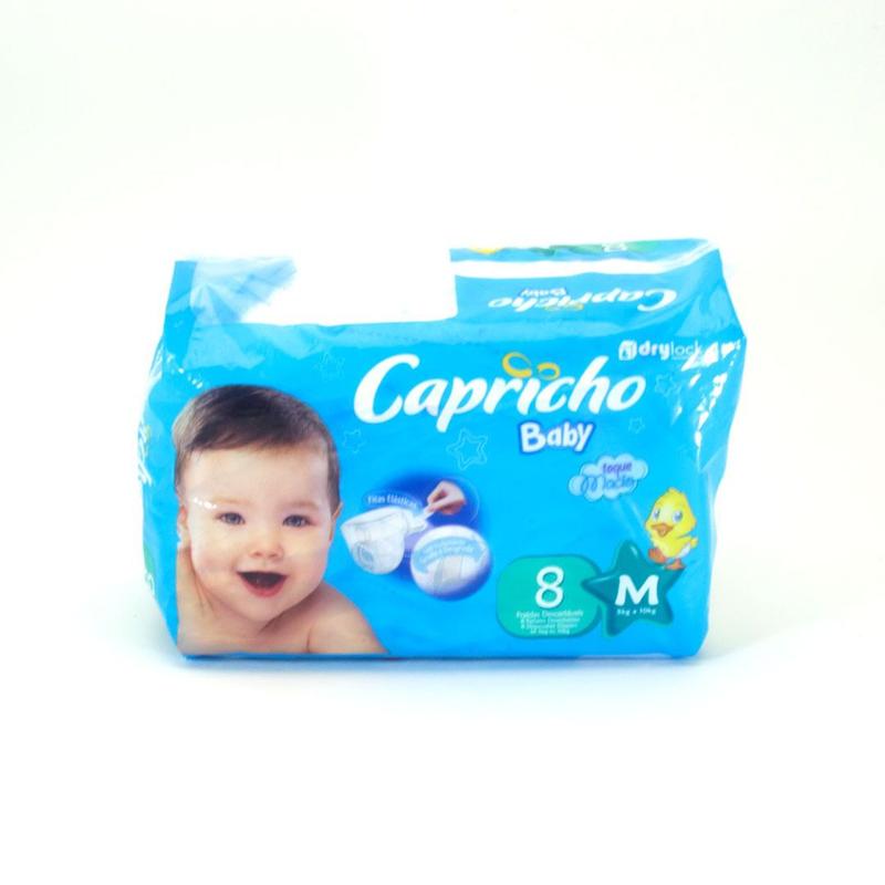 Fraldas Baby capricho Tamanho M 5kg a 10Kg 8 Un - Fralda Descartável ...