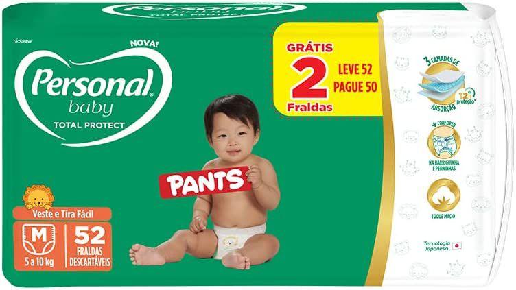 Fraldas Personal Baby Total Protect - Tam: M Com 52 Fraldas - Fralda ...