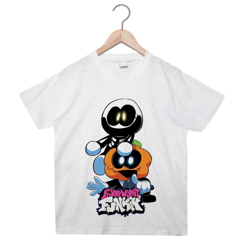 Friday Night Funkin Skid & Pump Camisa Branca - BreAtelie - Camisa ...