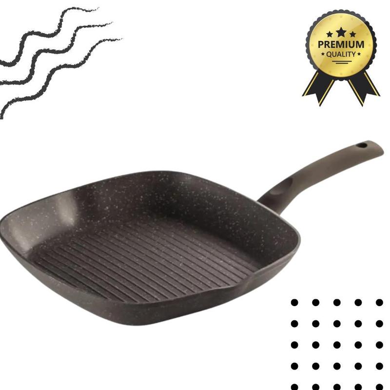 Frigideira Grill Quadrada Marrom 23X3,8CM Hércules PA300-FG23MA ...