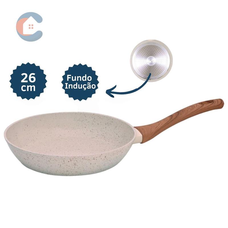 Frigideira Indução Antiaderente Cerâmica Fundo Triplo - Grande 26cm ...