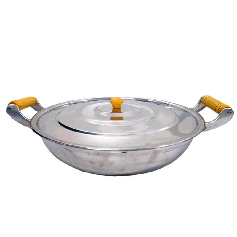 Frigideira Wok Polida Grande Grossa Em Alumínio Fundido 40cm - AP ...