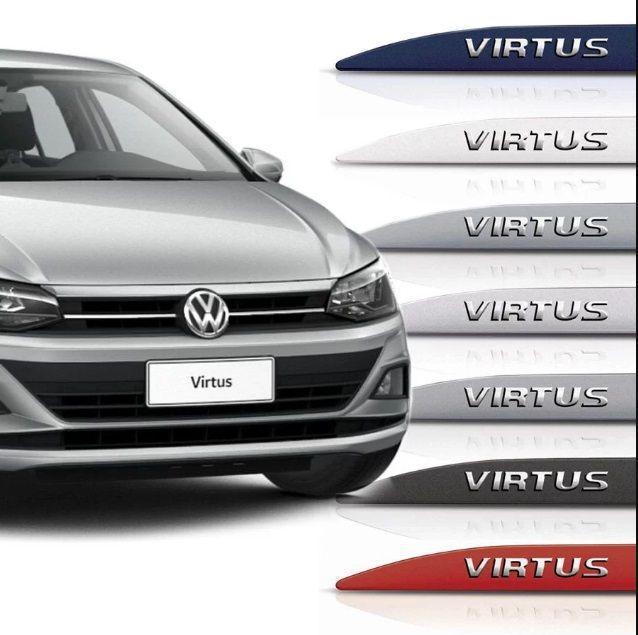 Friso Lateral com plaqueta cromada VW Virtus Prata Sirius - TOPMIX ...