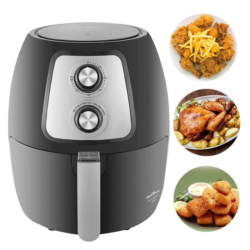 Fritadeira Air Fry Britânia Bfr21p Air Flow 360 Panela Grande 4 Litros ...