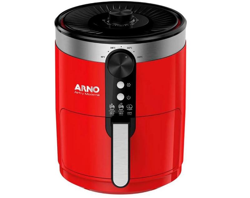 Fritadeira airfry pfry moderna 3,5l vermelha 127 arno - Fritadeira ...