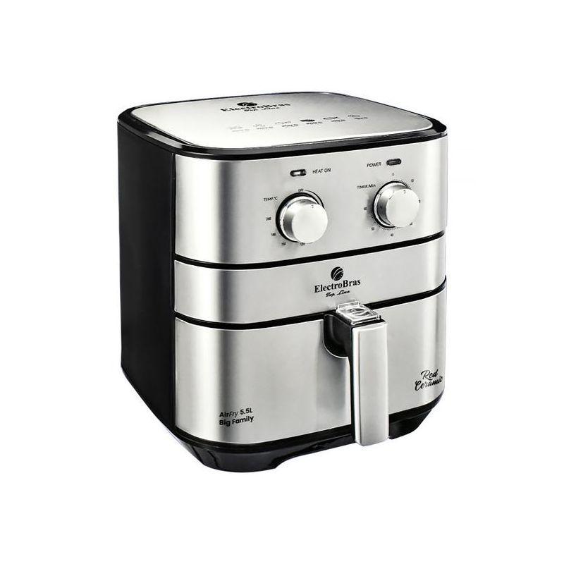 Fritadeira Elétrica Electrobras Airfry Big Family 5.5L Vermelho Ceramic ...