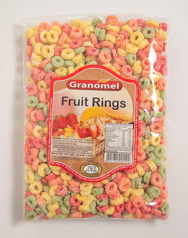 Fruit Rings Cereal Granomel - Flocos de Cereal - Magazine Luiza