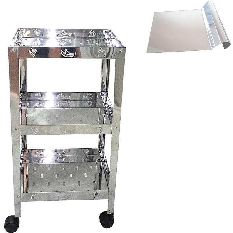 Fruteira Inox 3 Andares + Espatula 100% Inox Para Alimentos - MBM DECOR ...