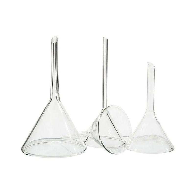 Funil Analítico Liso Haste Curta Diâmetro 40mm Vidro Boro 3.3 - Cx/ 18 ...